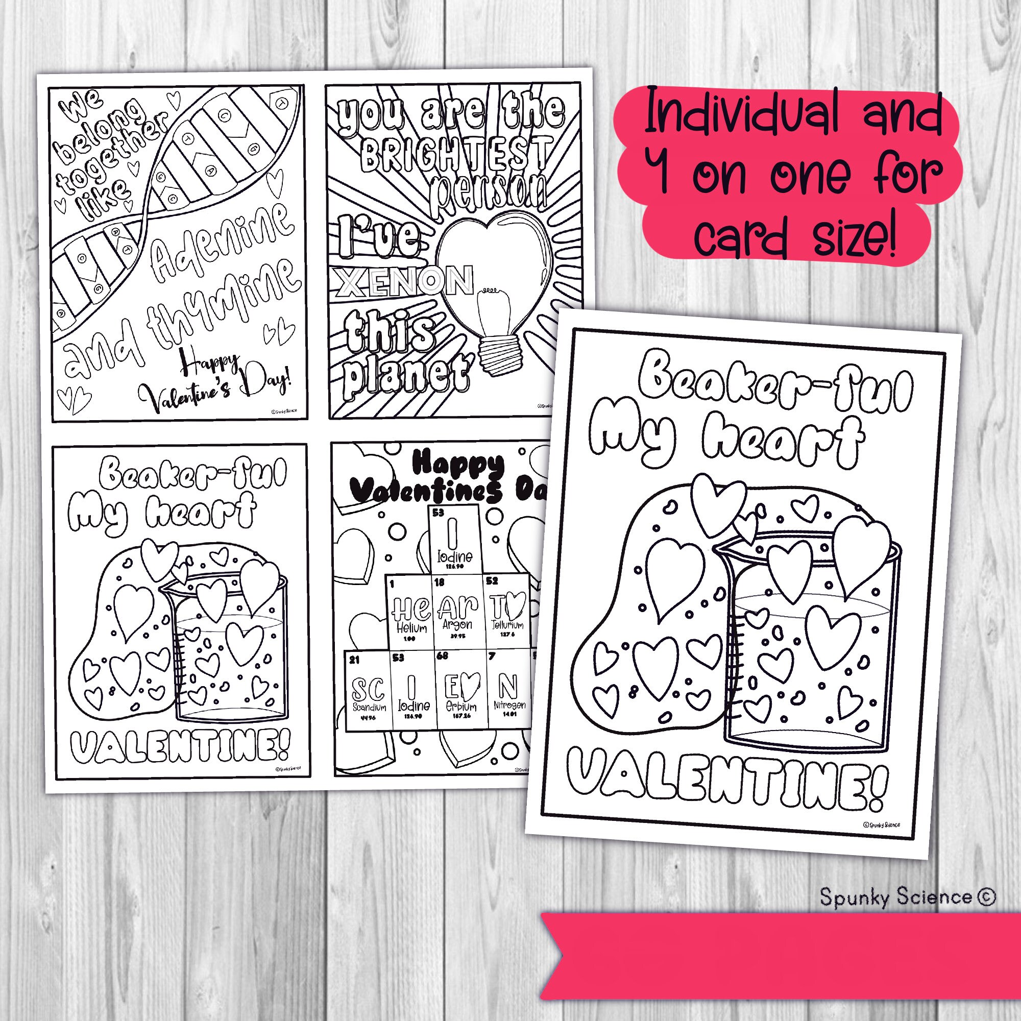 Valentine’s Day Cards- Science Themed - Etsy