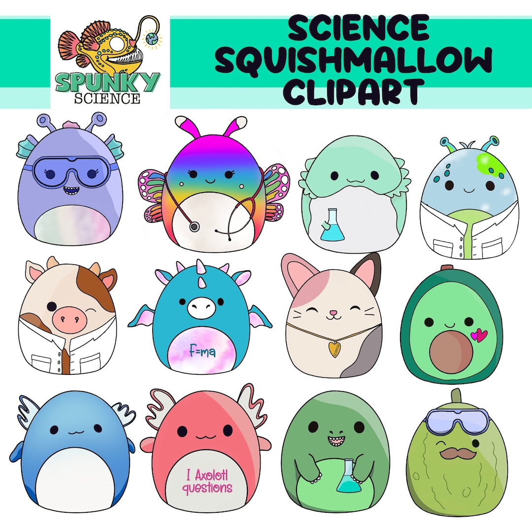 Science Squishmallow Clip Art Set - Etsy