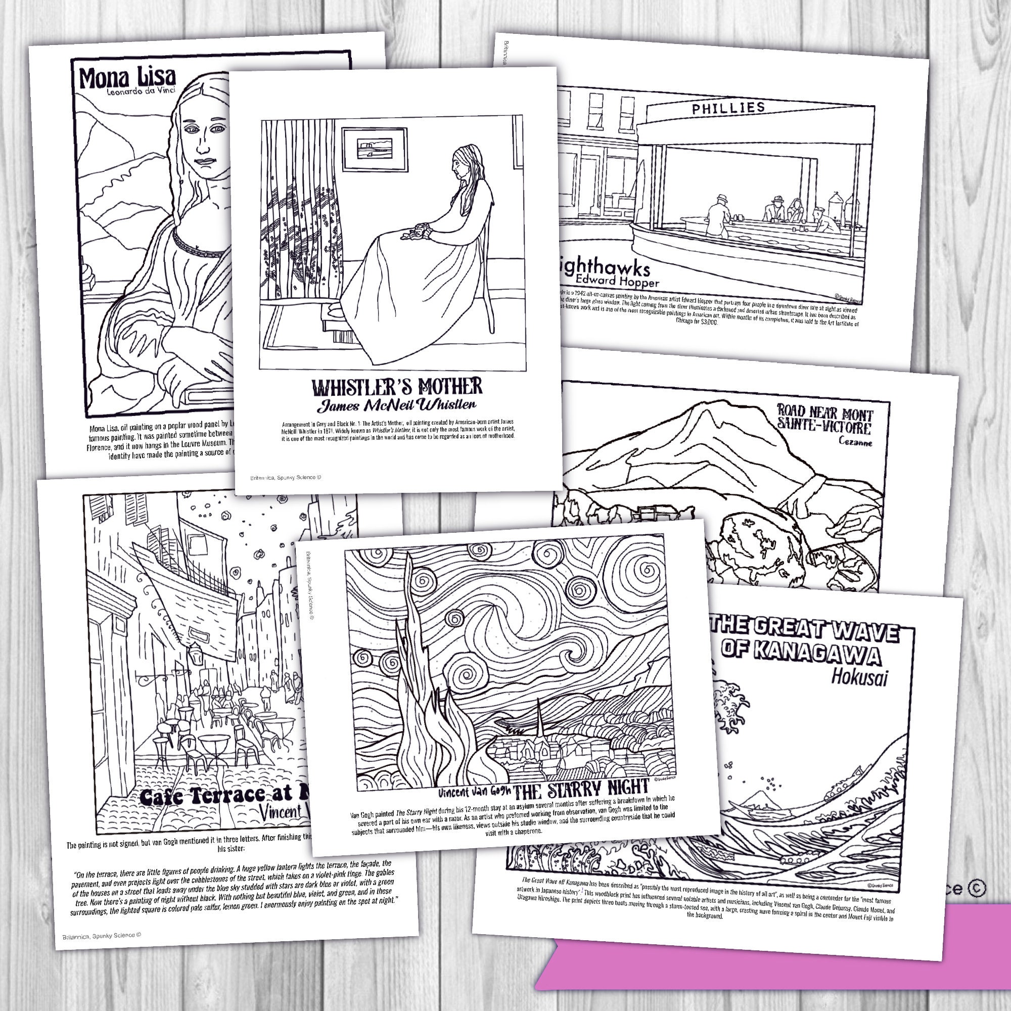 Art History Coloring Pages +6 Bonus Pages! - Etsy
