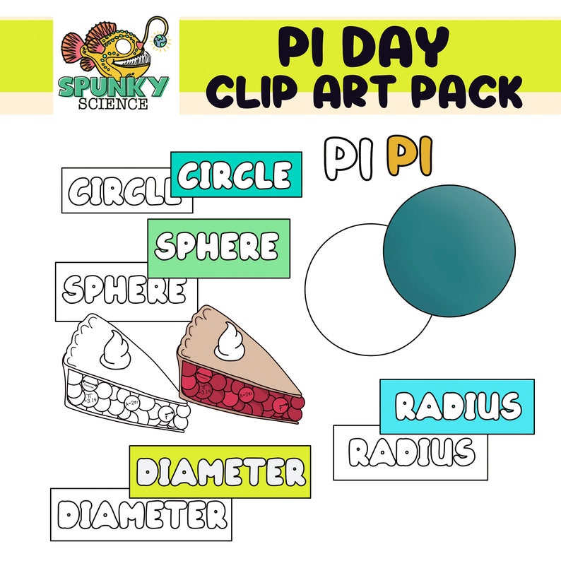 Pi Day and Einstein’s Birthday Commercial Clip Art With Einstein - Etsy