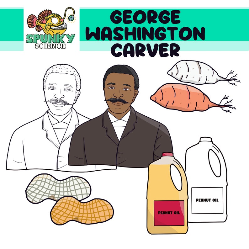 George Washington Carver Commercial Clip Art Set- Black History ...
