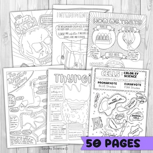 Cells to Body Systems Coloring Book - Etsy