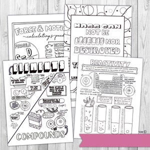 Physical Science Coloring Book - Etsy
