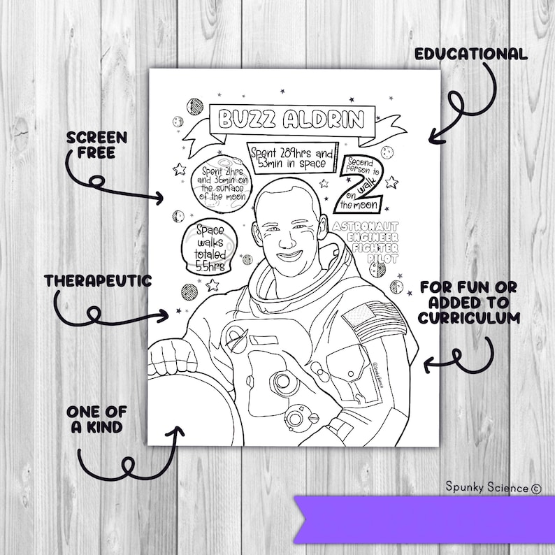 Science Doodles in Space Coloring Pack - Etsy