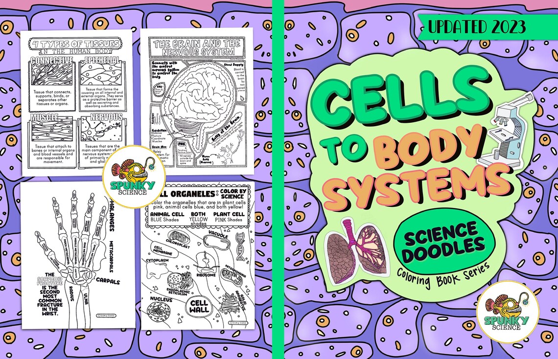 Cells to Body Systems Coloring Book - Etsy