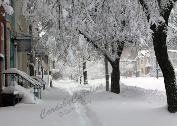 Winter in Alexandria Virginia a Set of 10 5x7 Notecards | Etsy