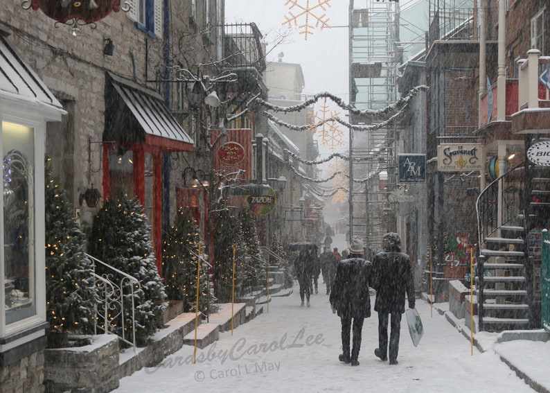 Old Quebec Christmas Cards (set 2), 5 Scenes, Set of 10 5 X 7 Holiday ...