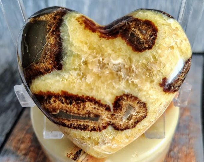 Septarian Nodule Heart Stone Heart - Etsy