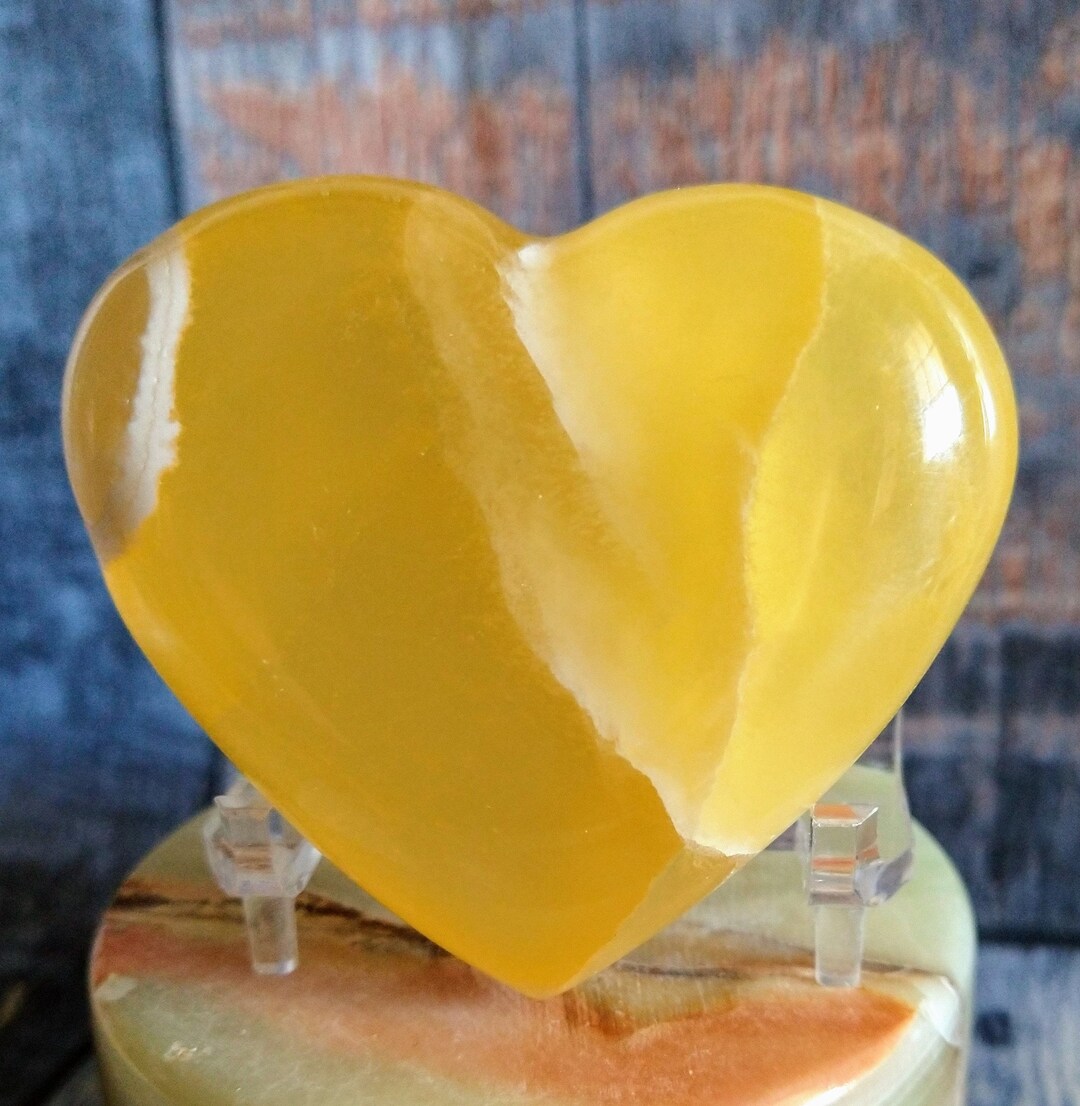 Stone Heart Honeycomb Calcite - Etsy