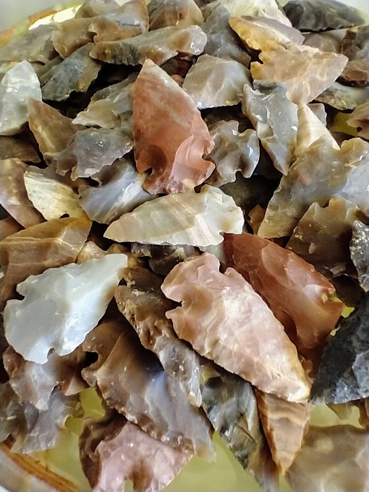 Jasper Arrowheads Set of 6 Stone Hand-Knapped Replicas - Etsy België