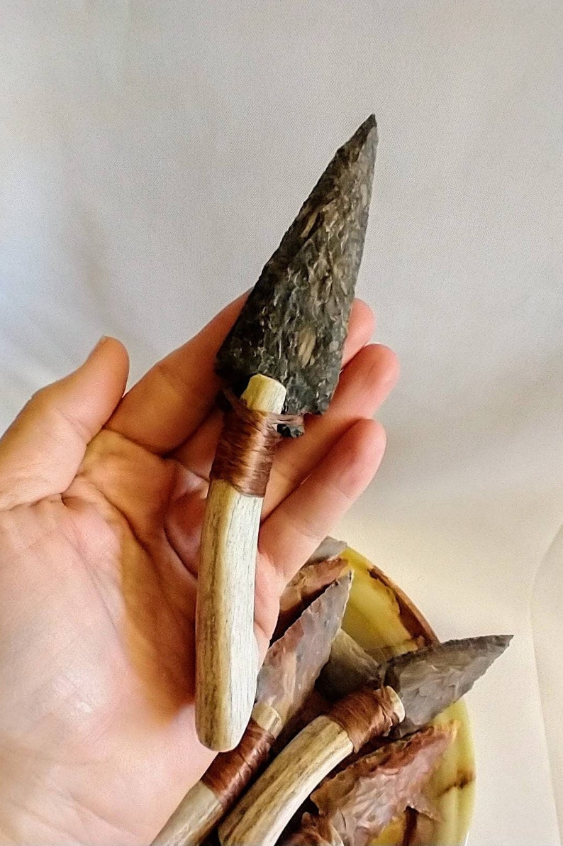 Antler Knife With Arrowhead Blade - Etsy