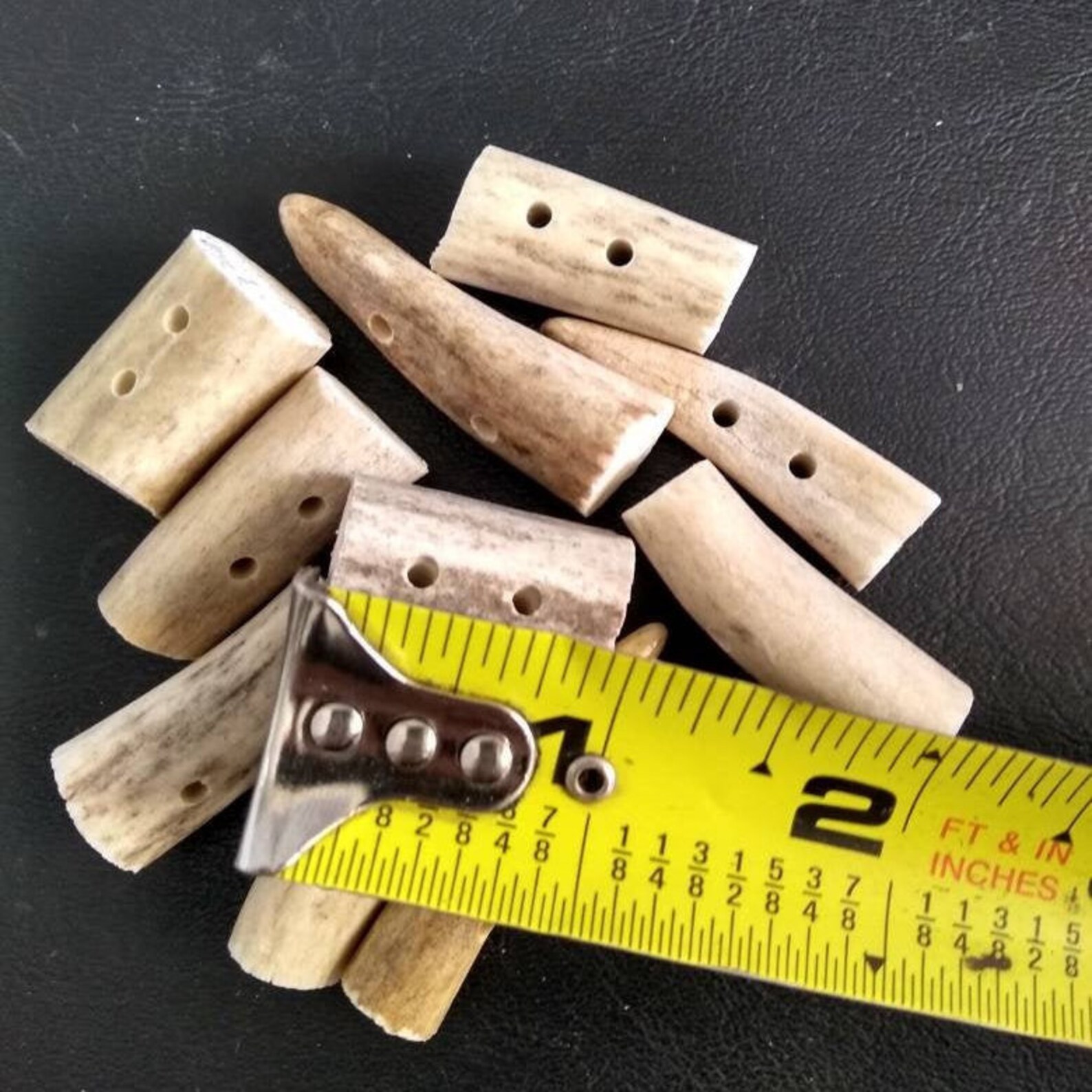 4 Piece Genuine Deer Antler Buttons Toggles | Etsy