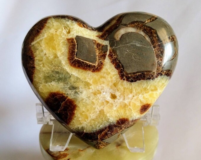 Septarian Nodule Heart 3" - Etsy