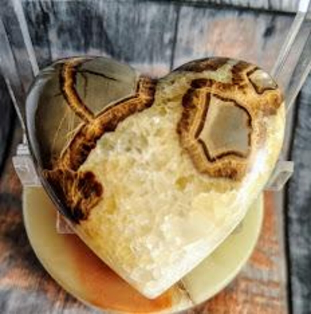 Septarian Nodule Heart Stone Heart - Etsy