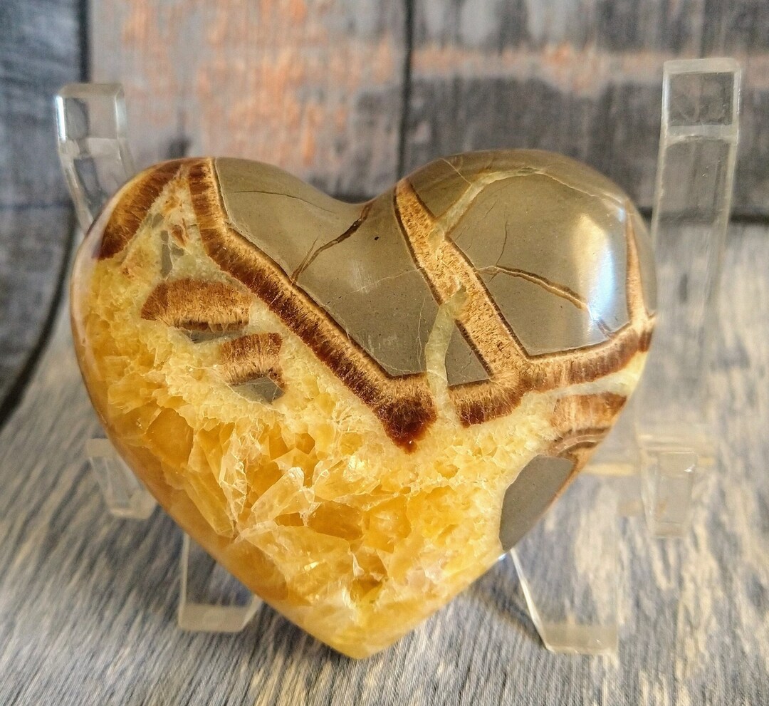 Septarian Nodule Heart Stone Heart - Etsy