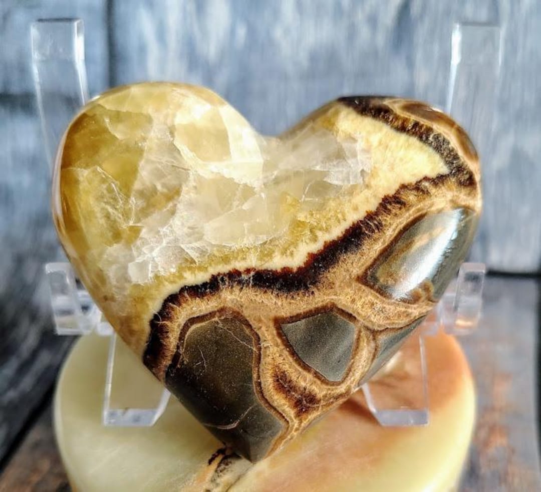 Septarian Nodule Heart Stone Heart - Etsy