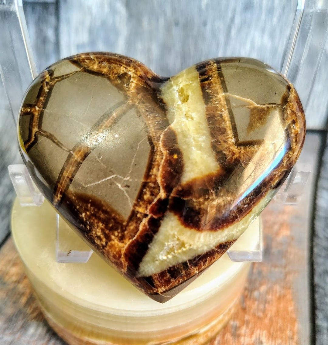 Septarian Nodule Heart Stone Heart - Etsy