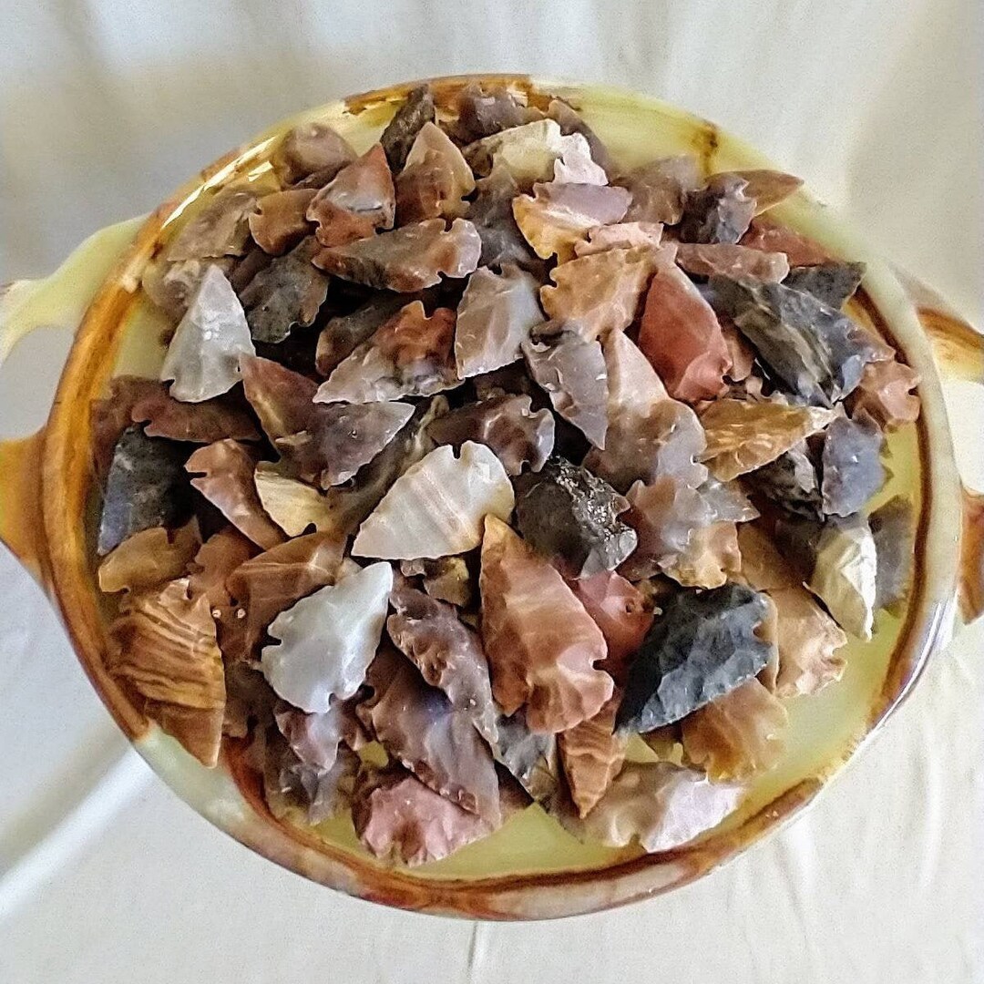 Jasper Arrowheads (set of 6) Stone Hand-knapped Replicas - Etsy