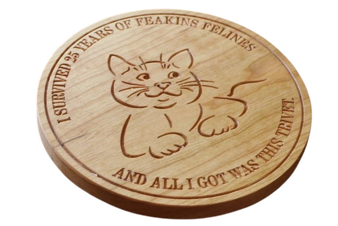 Cat Trivet Personalized Trivet Wooden Trivet Pot Holder - Etsy UK
