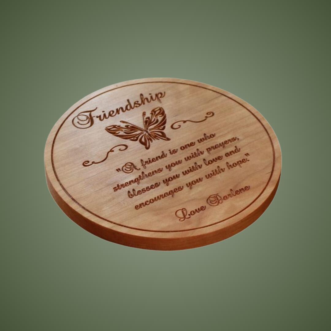 Personalized Friendship Wood Trivet, Trivets, Kitchen Decor, Pot Holder ...