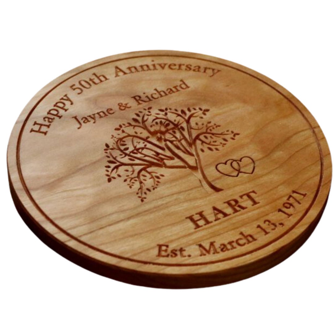 Wedding or Anniversary Tree Trivet, Wedding Trivet, Personalized Trivet ...