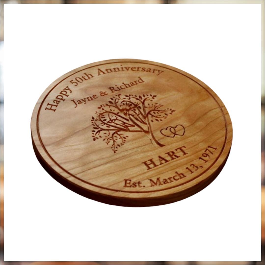 Wedding or Anniversary Tree Trivet, Wedding Trivet, Personalized Trivet ...