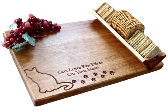 Cat Cheeseboard Animal Charcuterie Board Personalized | Etsy