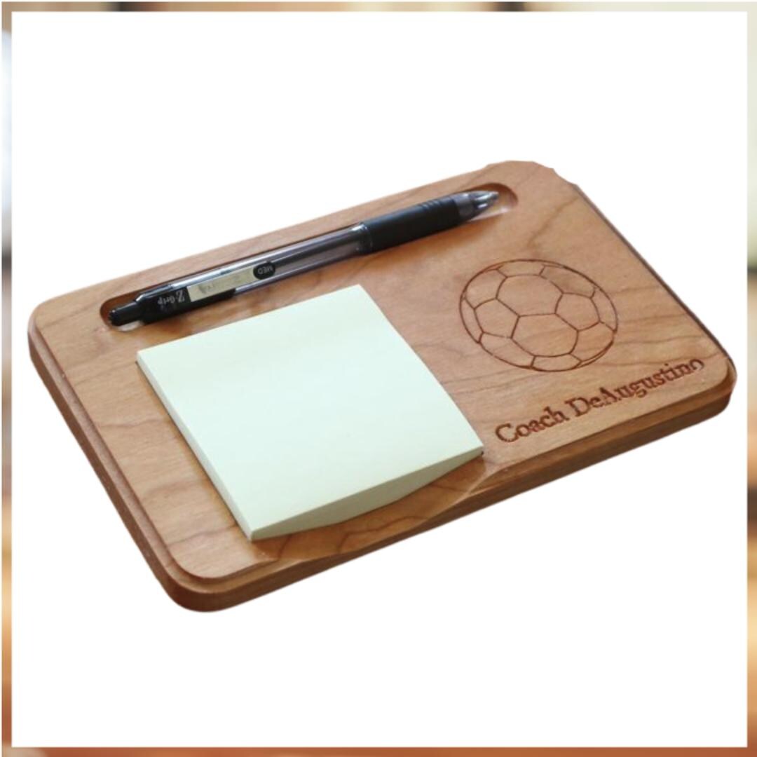 Soccer Ball Note Pad Holder, Personalized Sticky Note Holder & Pen ...