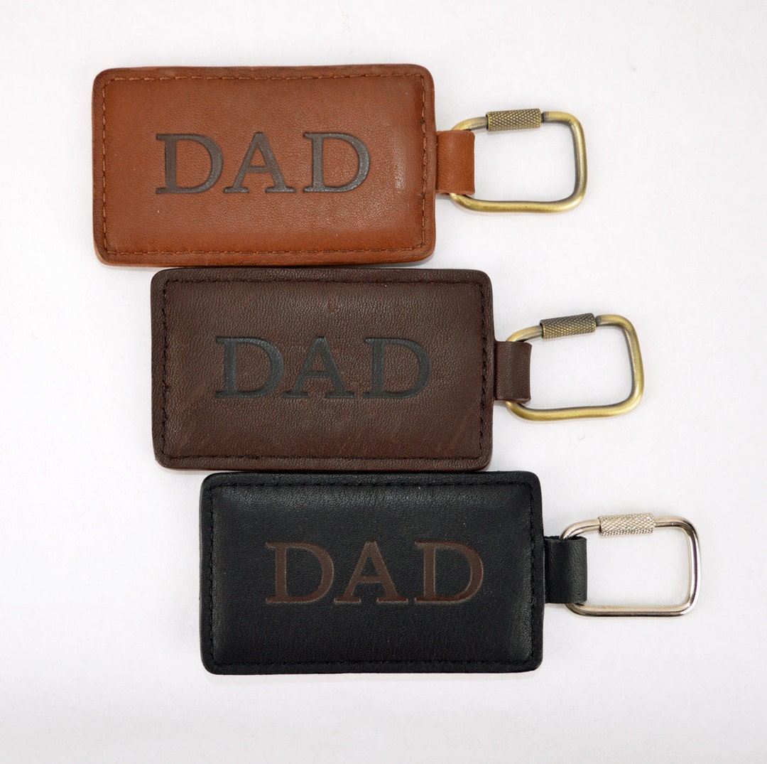 Personalized Leather Key Ring #124. Includes One Line of Personalized ...