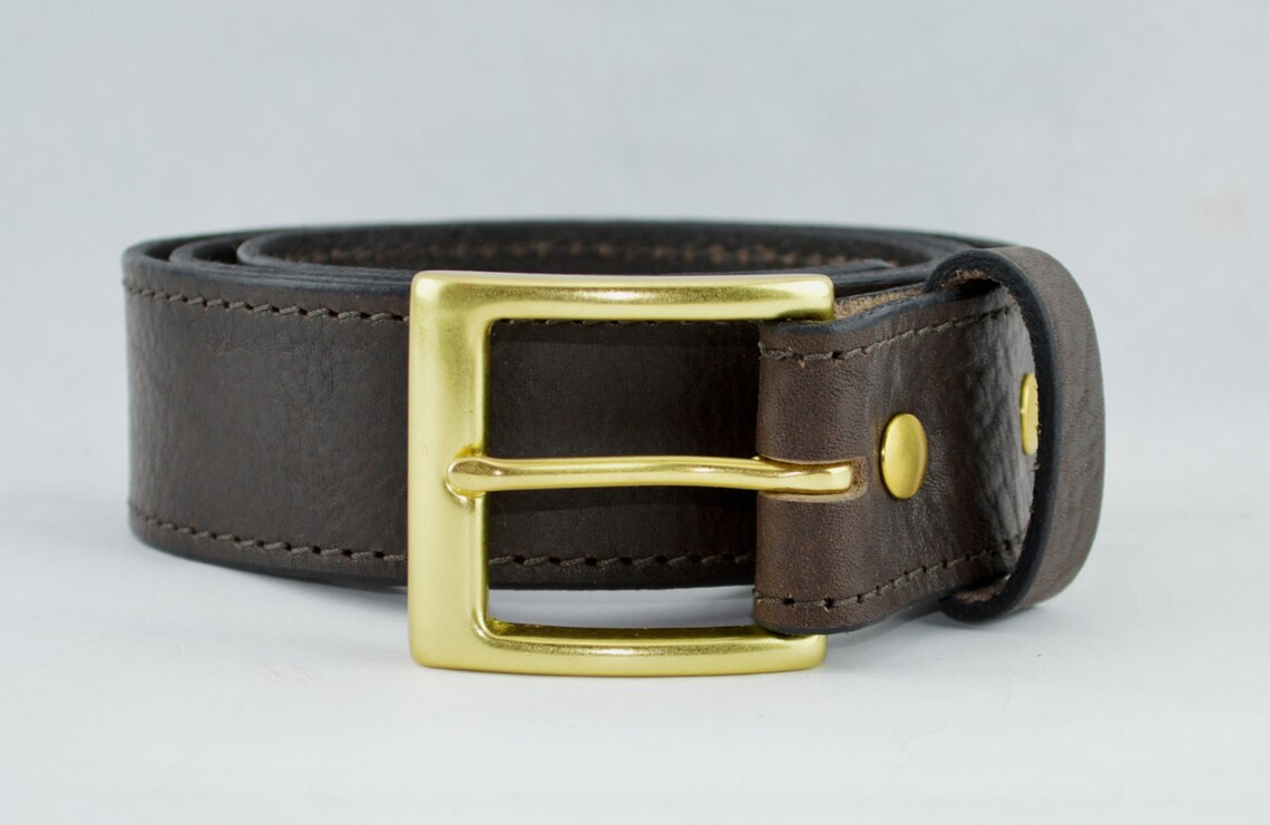 Men's Leather Belt. 1-1/2 Inch Wide. Handcrafted USA, Beautiful Supple ...