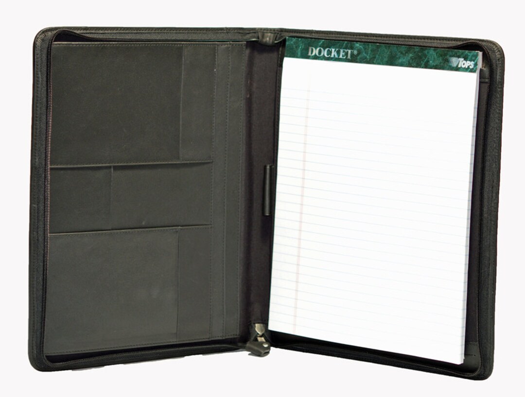 Leather Writing Pad Cover With Interior Organizer #125. Premium ...