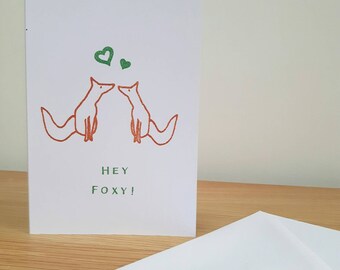 Fox card | Etsy