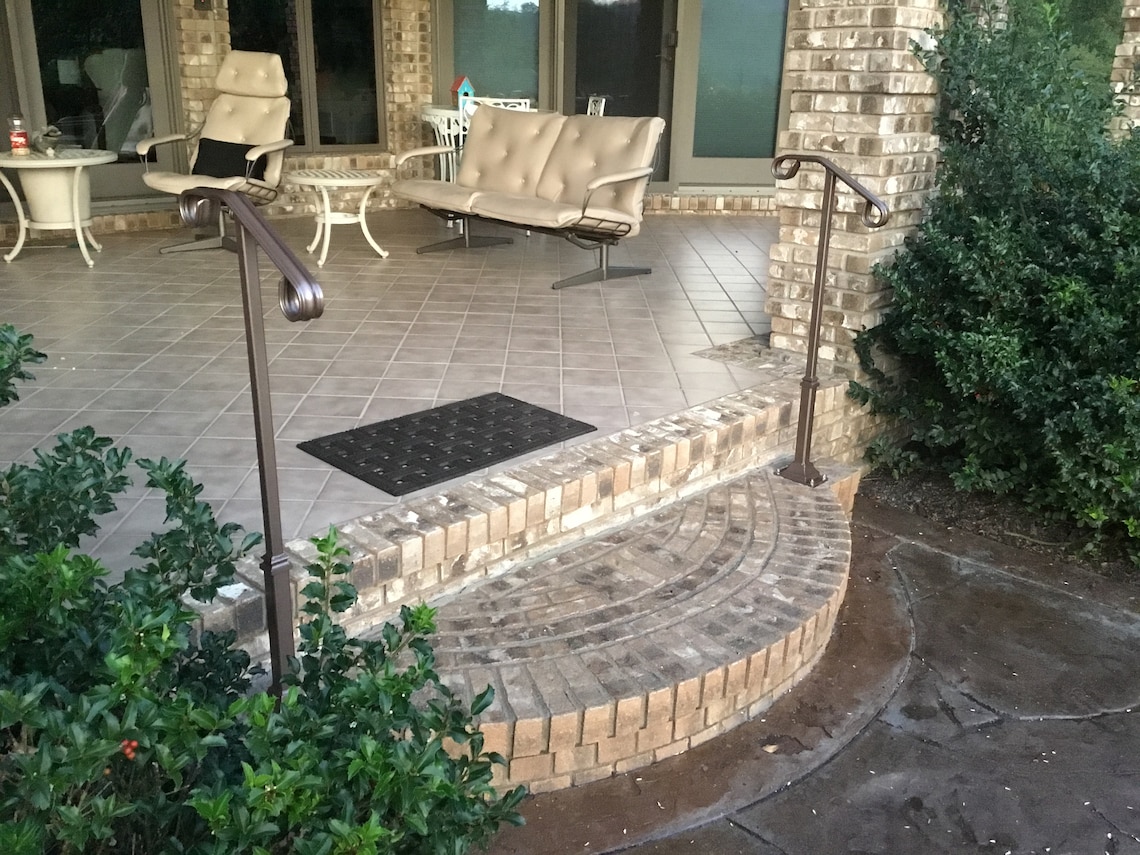 Single Post Ornamental Hand Rail 1 or 2 Step Railing for - Etsy Australia