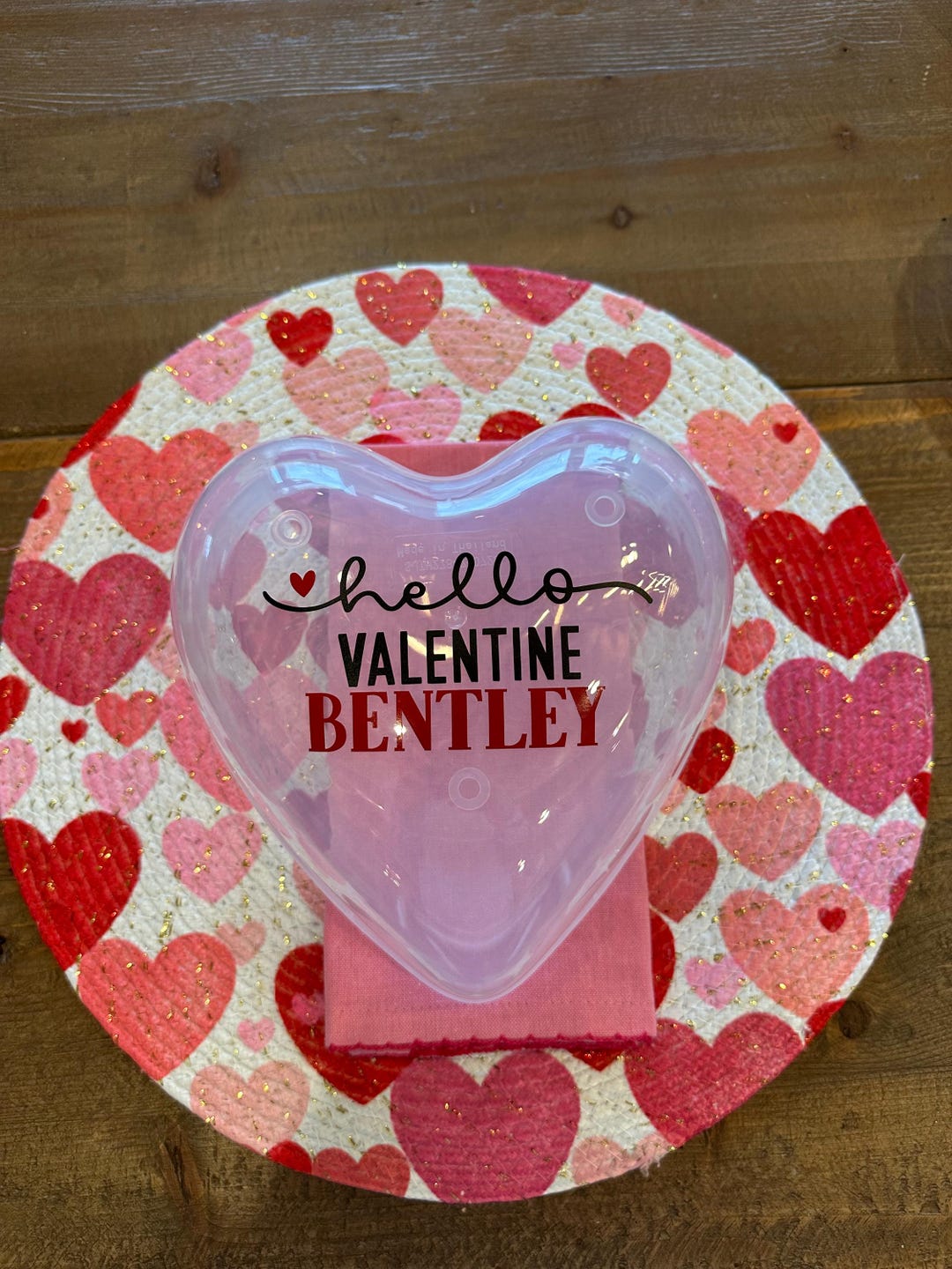 Personalized Valentine Heart Gift Box | Custom Name Candy Container ...