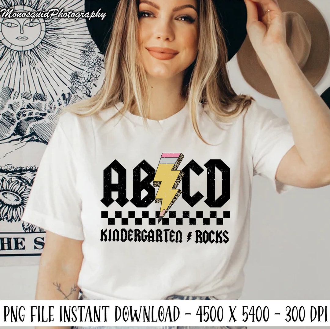 ABCD Kindergarten Rock Png Retro Abcd Kindergarten Rocks - Etsy