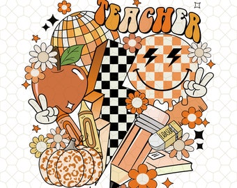 Fall Teacher Png Bundle Sublimation Design Download - Etsy
