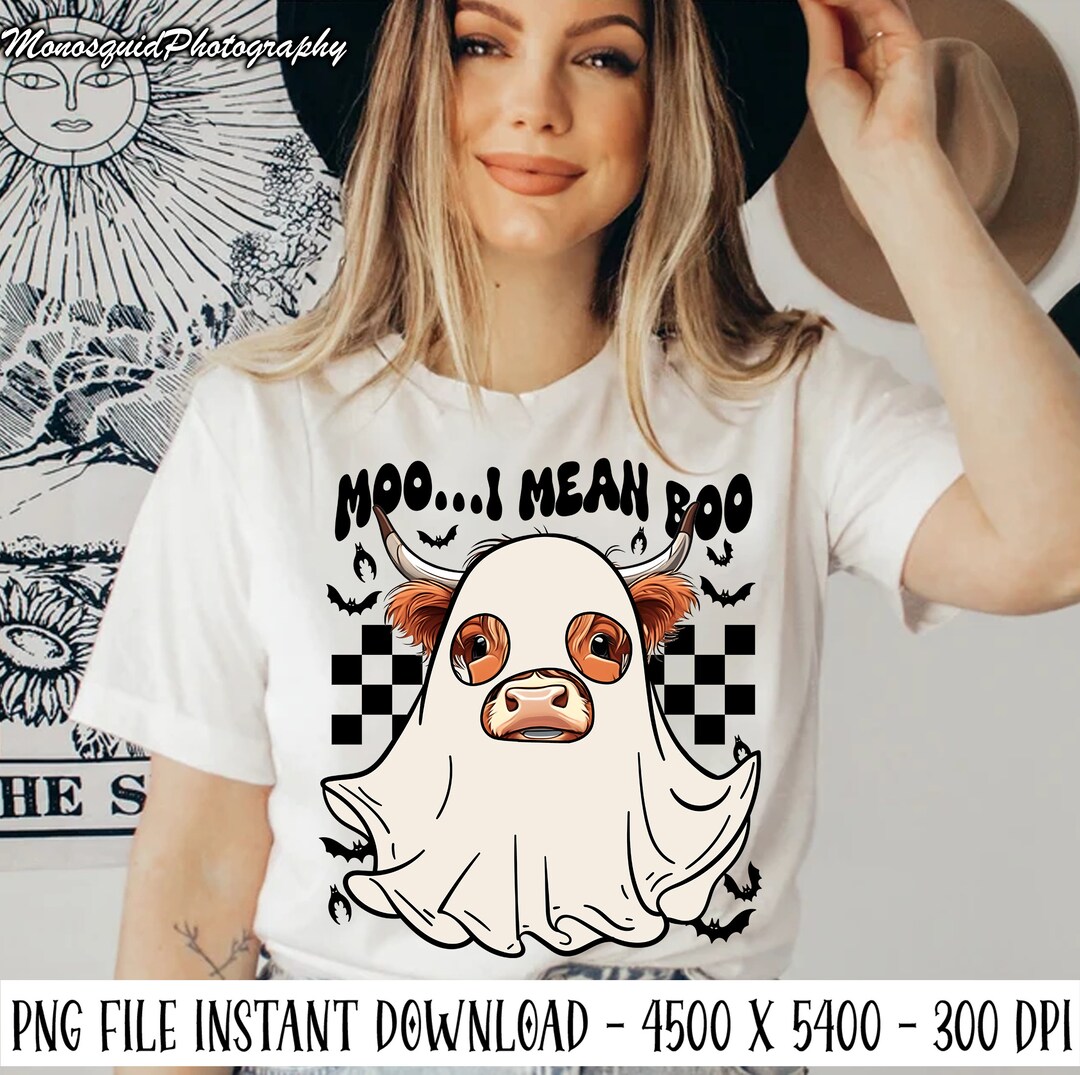 Moo I Mean Boo Funny Ghost Cow Png Halloween Cow Png 2023 - Etsy