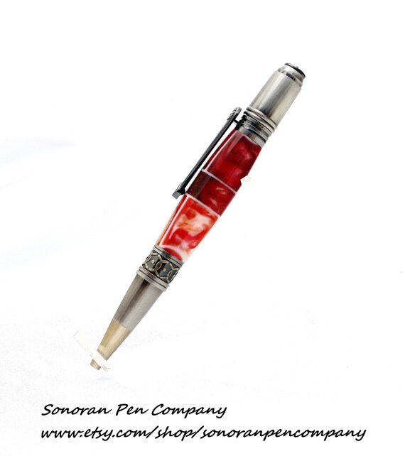 Prox Art Deco Red Mosaic Ballpoint Pen | Etsy