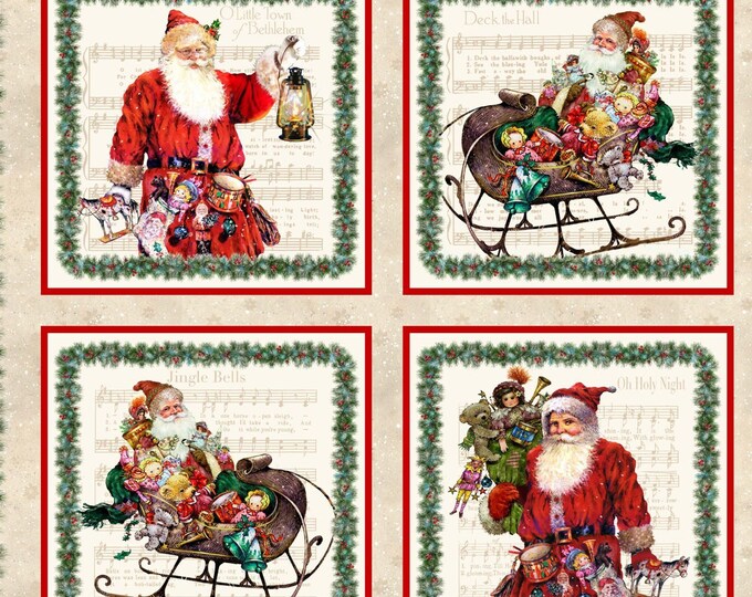 Santa Claus Pillow Block Panel, Old Saint Nick, 36 Inch Panel 770P 44 ...