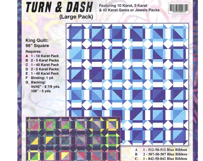 Starry Path Queen Quilt Pattern, Hard Copy Pattern, Precut Pattern ...