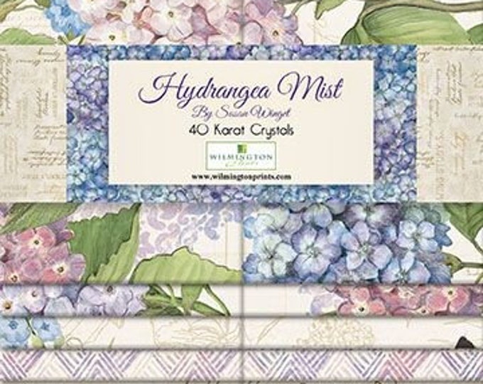 Hydrangea Mist Jelly Roll, Susan Winget for Wilmington Prints, Precut Fabric, 40 Karat Gems ...