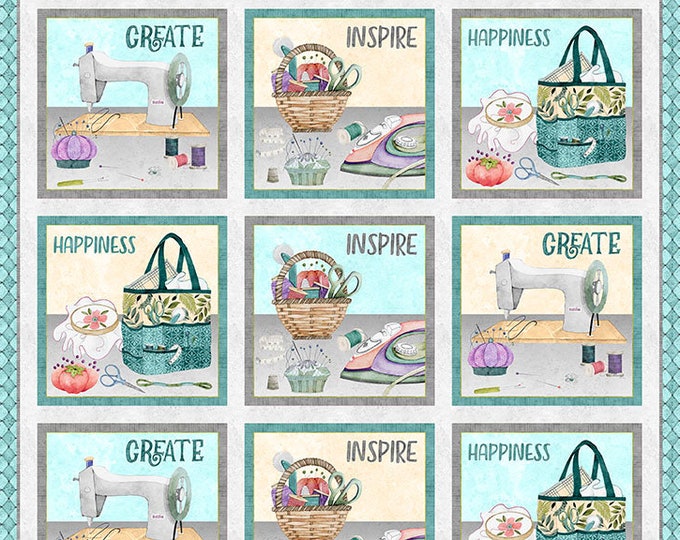 Sewing Themed Panel, Quilt Fabric Panel, Sew Be It, Craft Panel 32091 ...