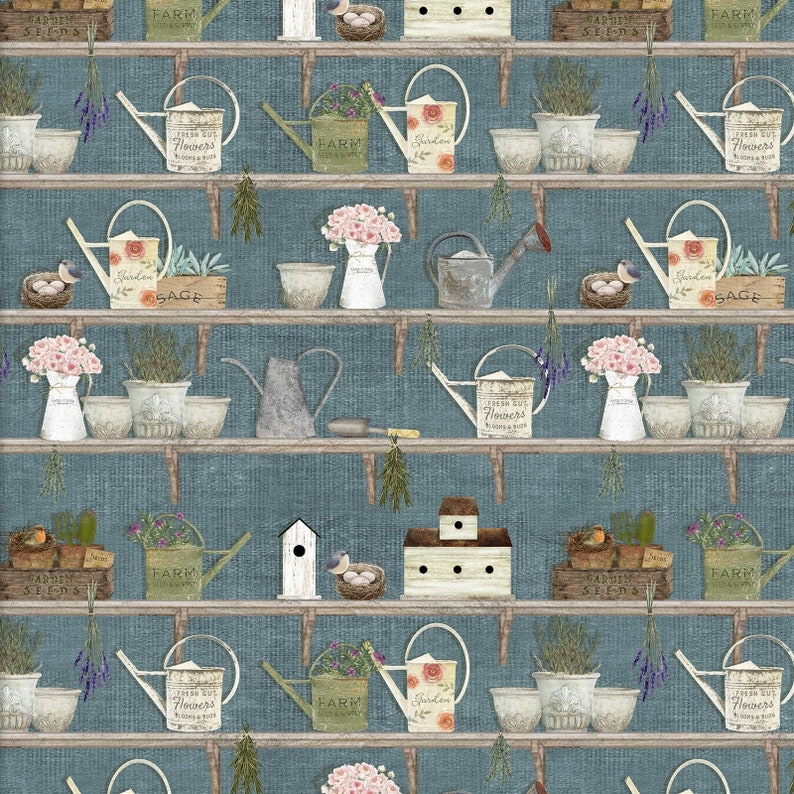 Fabric Panel Vintage Car Fabric A Touch of Spring Town | Etsy