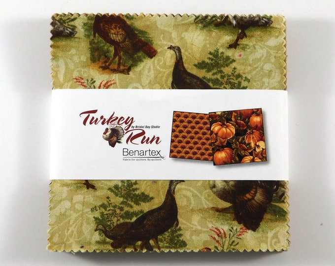 Autumn Charm Pack Fall Charm Pack Turkey Run by Bristol Bay Studio for ...