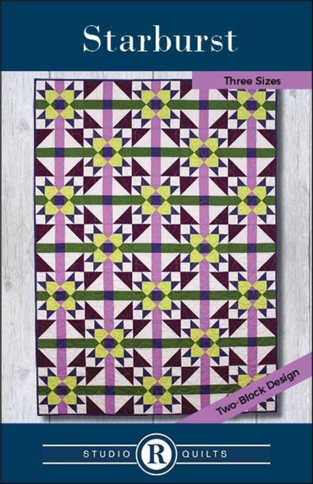 Starburst Quilt Pattern, Hard Copy Pattern, Two Block Design ...