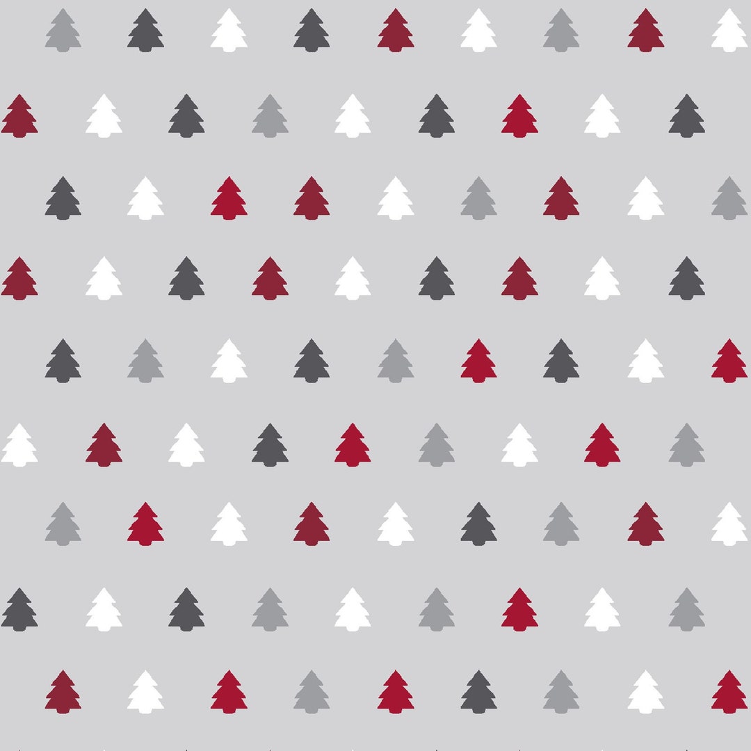 End of Bolt 29", Christmas Tree Fabric, Christmas Fabric, Gnome Fabric ...