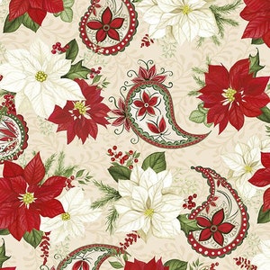 Paisley Fabric, Tartan Holiday, Paisley's & Florals 27664-137, Danielle ...