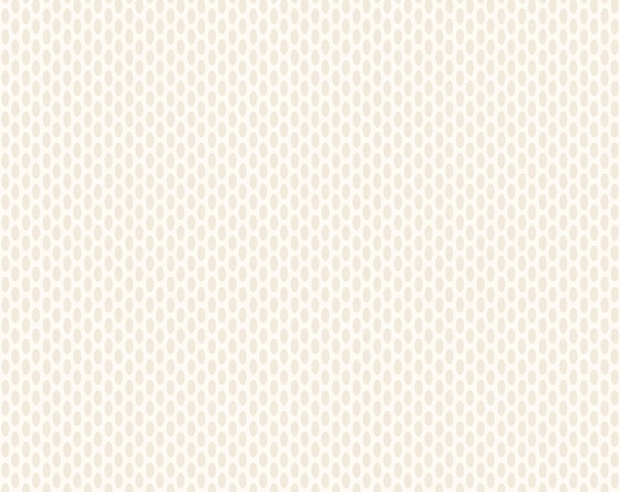 End of Bolt 11", Cream Dot Fabric, Blender Fabric, Cream Oval Fabric ...