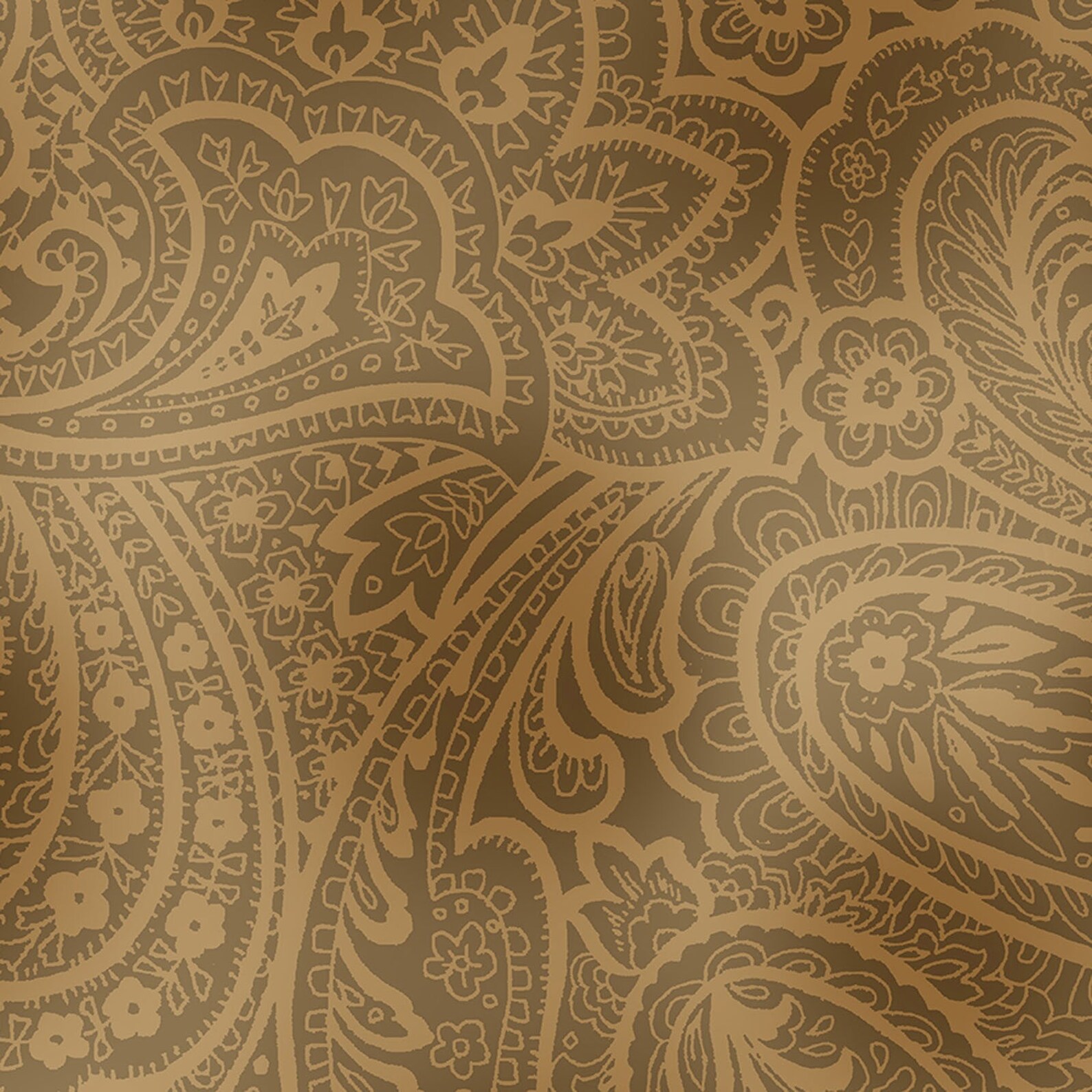 Paisley Fabric Brown Paisley Fabric Kanvas Studio Radiant | Etsy