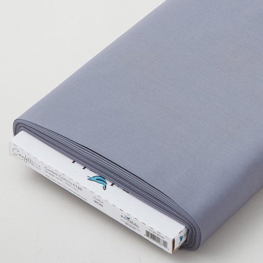 Riley Blake Confetti Cotton, C120 Iron Grey, Solid Gray, Cotton Solids ...